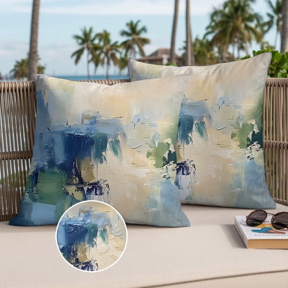 Abstract Graffiti Outdoor Waterproof Throw Pillow Covers Set of 2, 16 ...