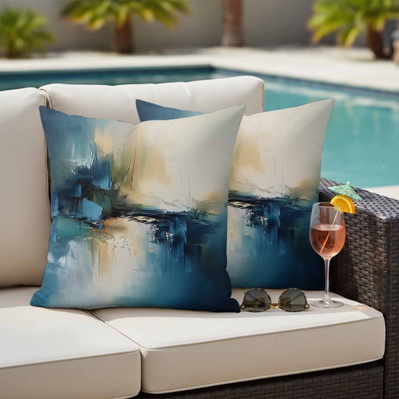 Abstract Graffiti Outdoor Waterproof Throw Pillow Covers Set of 2, 18 ...