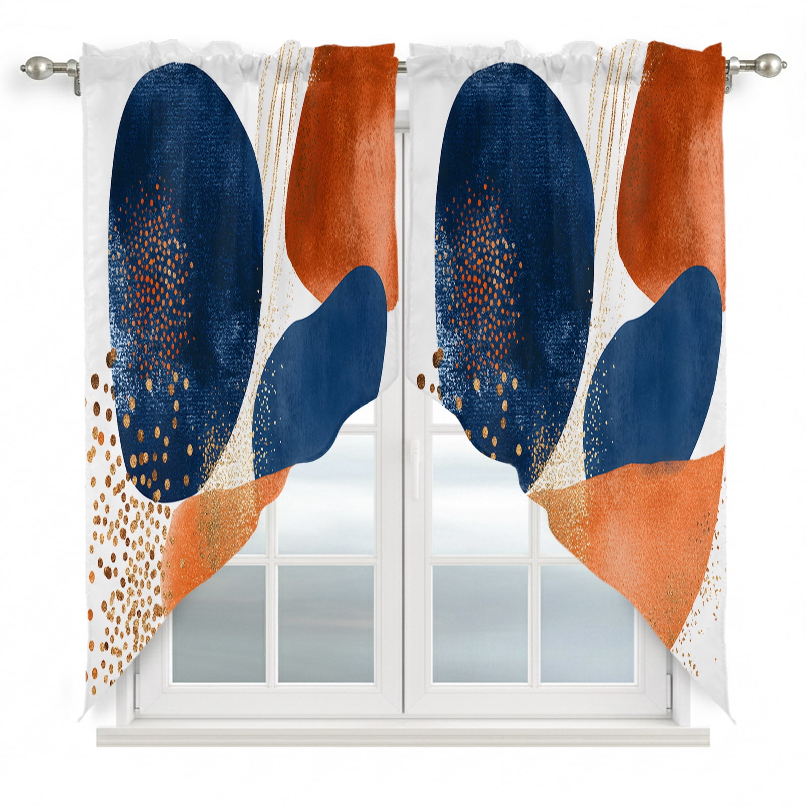 Abstract Graffiti Swag Valances for Windows 36 inches Long, Vintage ...