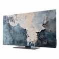 Abstract Graffiti TV Dust Cover 50 Inch, Blue Grey White Oil Painting ...