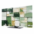 Abstract Graffiti TV Dust Cover 50 Inch, Geometric Green Beige Oil ...