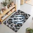 Abstract Gray Leopard Print Rectangle Rug 2'x3' Wild Animal Claw ...