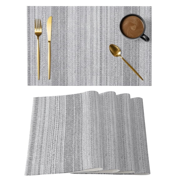 Abstract Gray Placemats Set of 1, Rustic Farmhouse Minimalist Grey ...