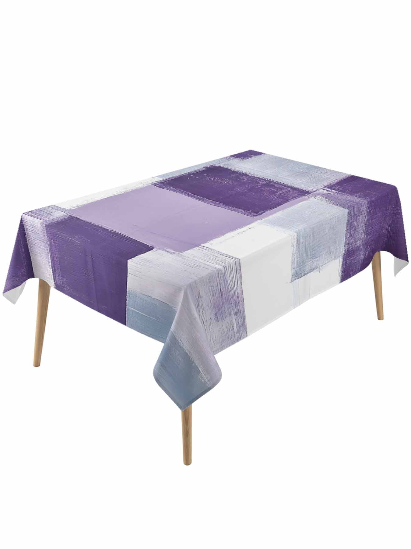 Abstract Gray Table Cloth 54x108 Inch Rectangle, Purple Gradient ...