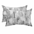 Abstract Gray White Faded Impressionism Outdoor Pillow for Chaise ...