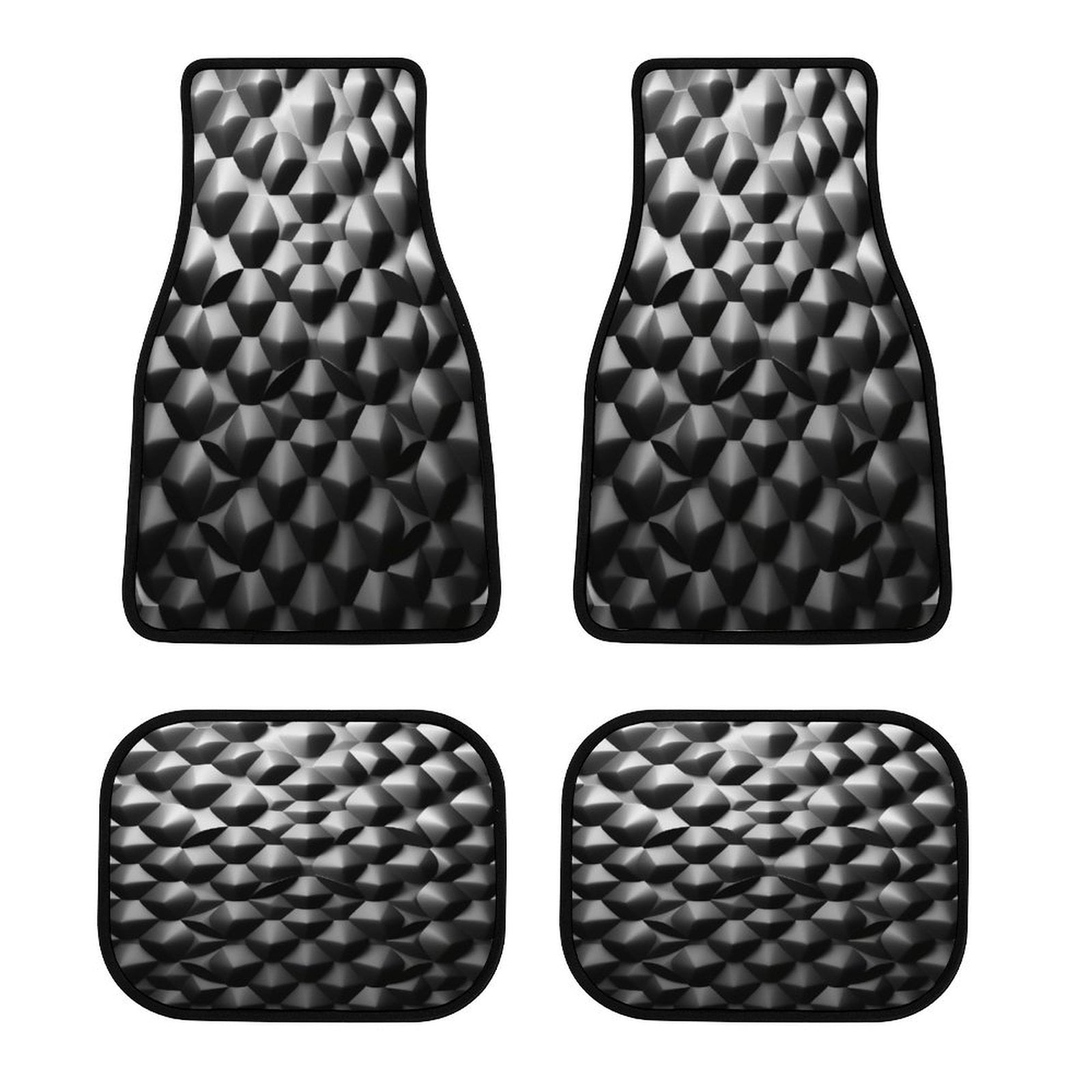 Abstract Grayscale Geometric Pattern Texture Design Car Floor Mats ...