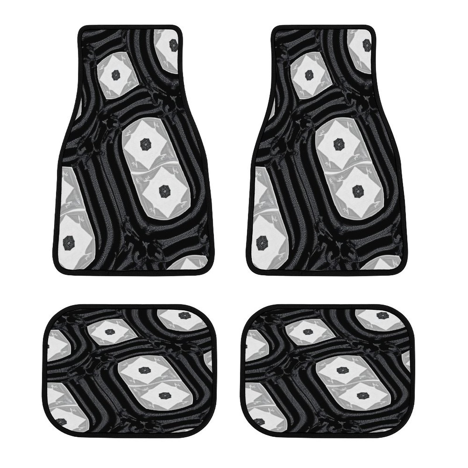 Abstract Grayscale Patterned Textile Design Car Floor Mats Water ...