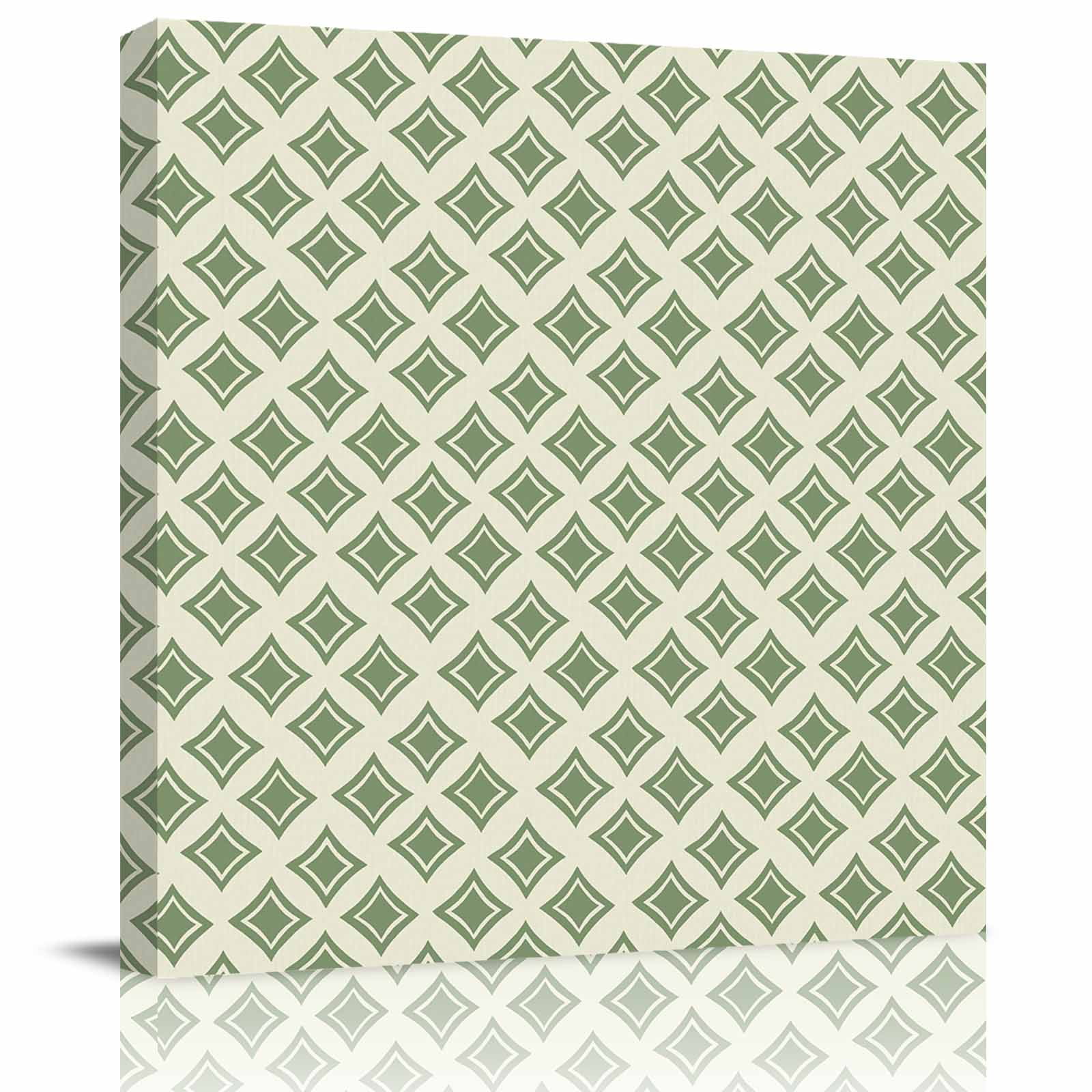 Abstract Green Canvas Print Wall Art Painting, Modern Wall Decor for ...