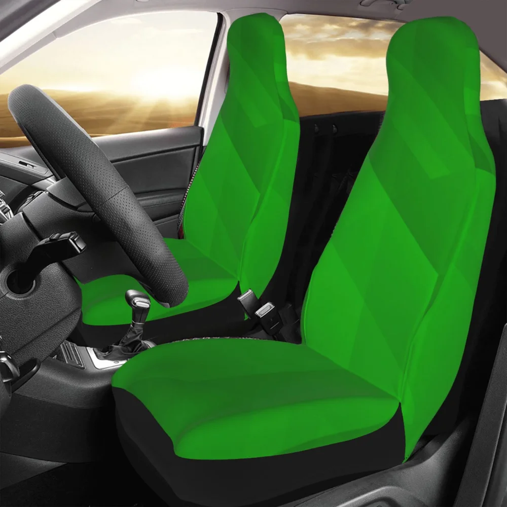 Abstract Green Car Seat Covers Set 2 Pcs Car Accessories Seat Cover ...