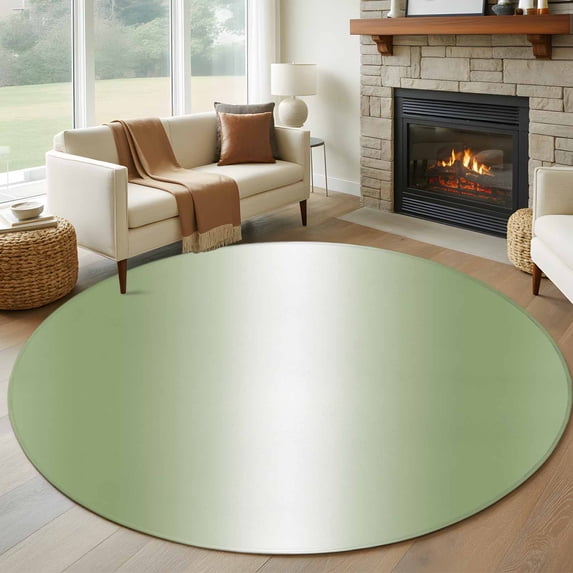 Abstract Green Gradient 6FT Round Area Rugs for Living Room Sage Green ...