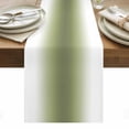 Abstract Green Gradient Cotton Linen Table Runner White and Sage Green ...