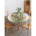 Abstract Green Gradient Round Fitted Tablecloth with Elastic Edge ...