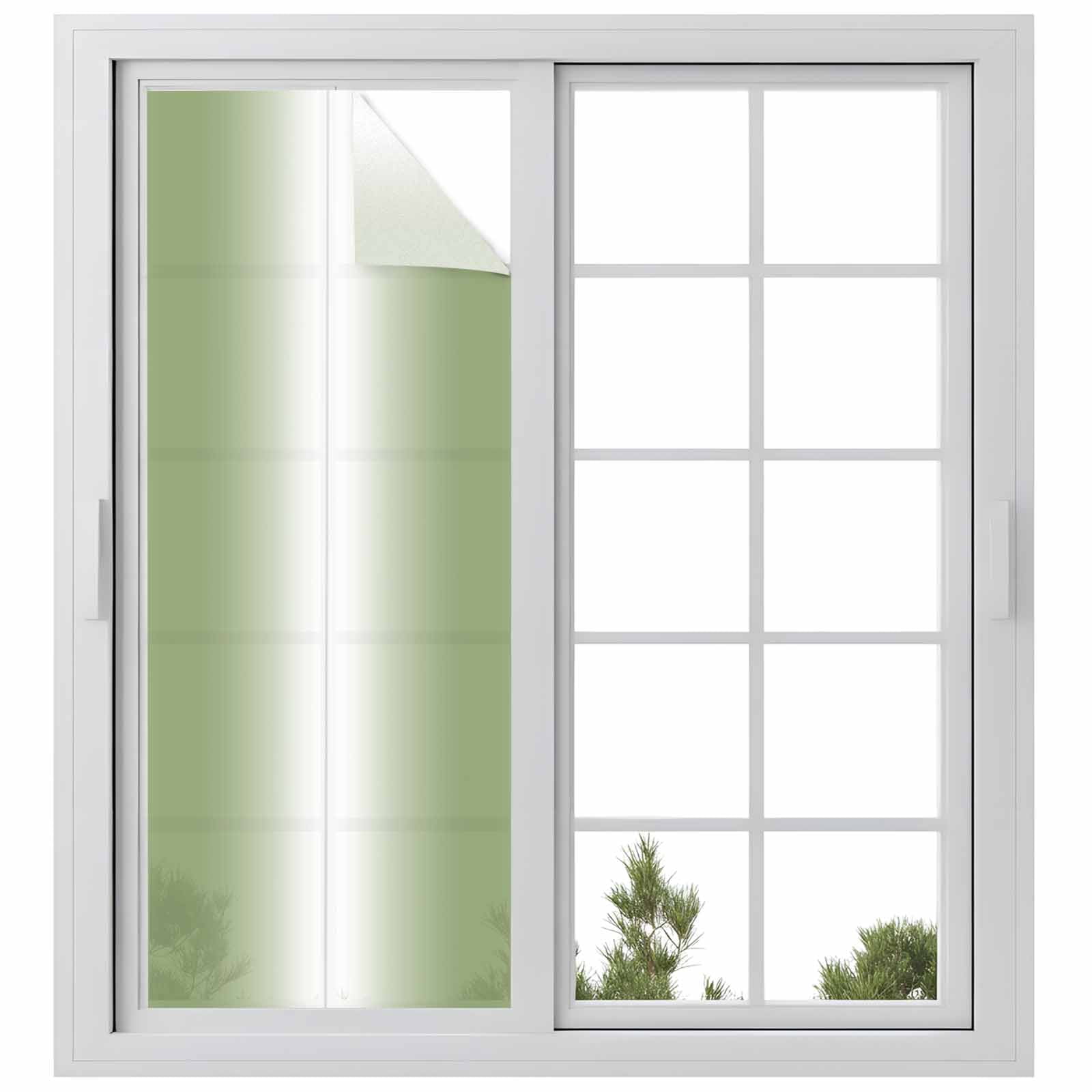 Abstract Green Gradient Window Privacy Film, Sage Green and White ...