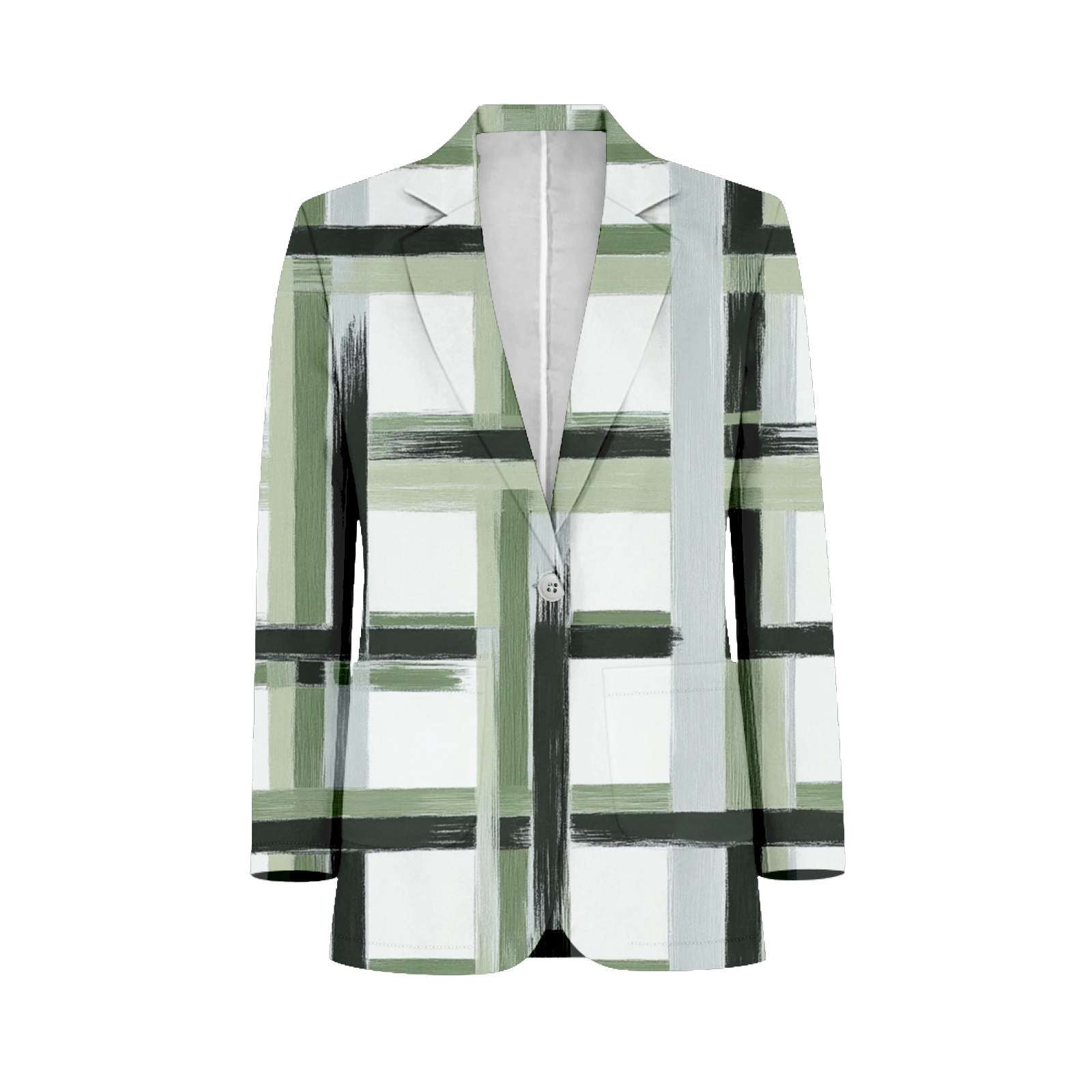 Abstract Green Grid Painting Mens Suits Shawl Collar Slim Fit Suit Mens ...