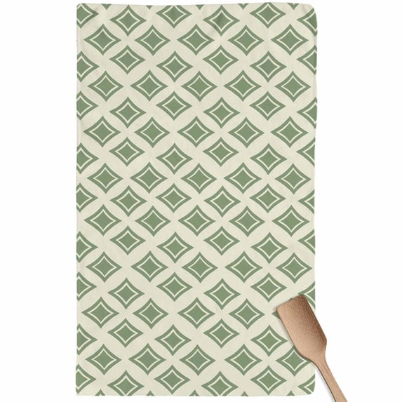 Abstract Green Kitchen Towel Dish Cloths Set of 1, Microfiber Soft ...