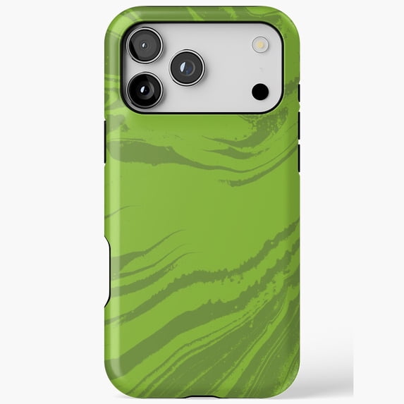 Abstract Green Marble Pattern Phone Case iPhone 17 through 11 Pro Max ...