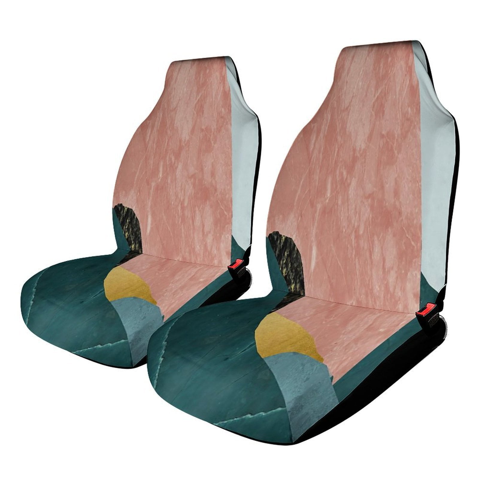 Abstract Green Mountain Landscape Color Block Minimalist Car Seat ...