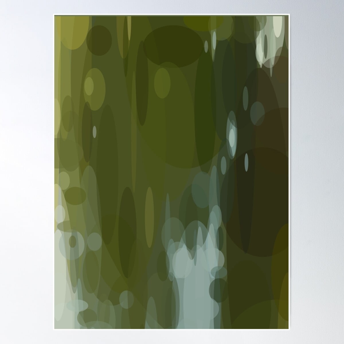 Abstract Green Pattern Poster Wall Art, Modern Wall Decor For Living ...