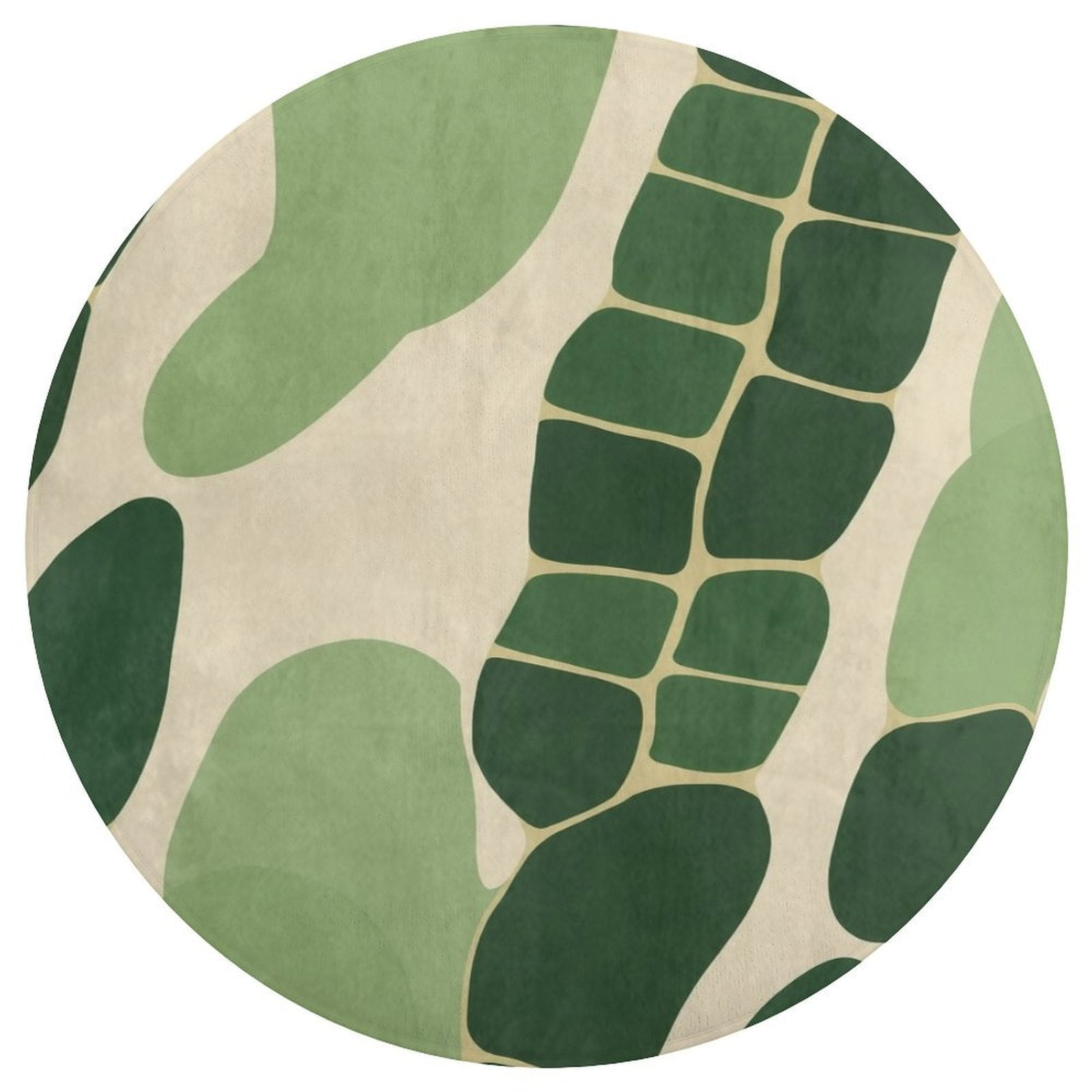 Abstract Green Pattern Round Carpets Living Room Sofa Coffee Table Rug ...