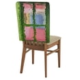 Abstract Green Pink Blue Chair Back Covers Set of 8, Modern Blurry ...