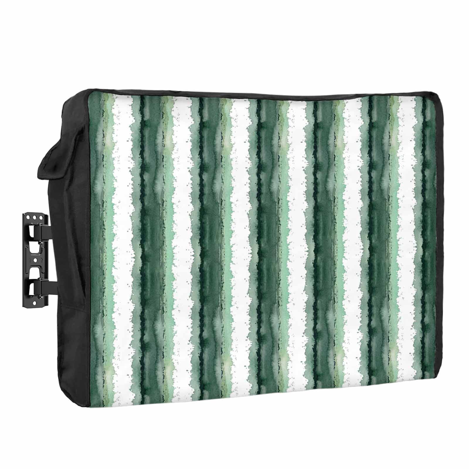 Abstract Green Stripes Waterproof Outdoor TV Cover, Minimalist Green ...