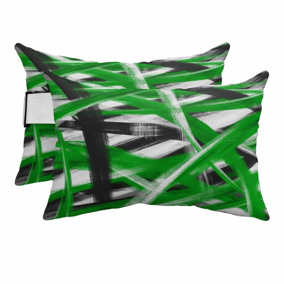 Abstract Green Waves Outdoor Pillows for Chaise Lounge Chair Beach ...