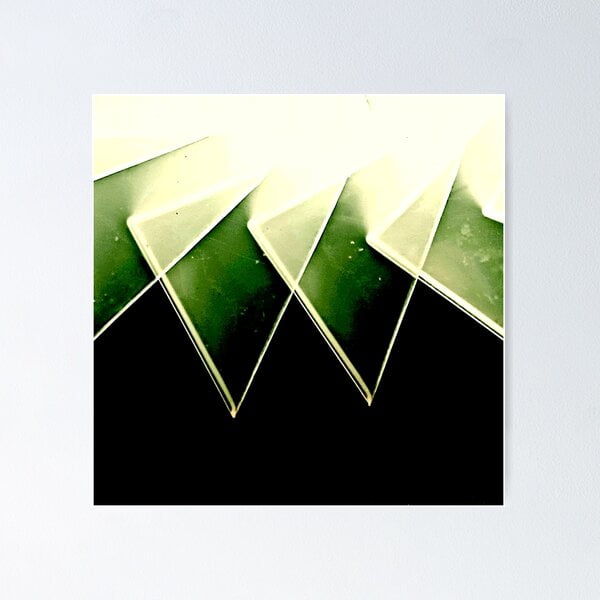 Abstract Green Wedges Poster Wall Art, Modern Wall Decor For Living ...