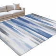 Abstract Grey Area Rugs 2.7x5ft Blue Mottled Gradient Texture Farmhouse ...