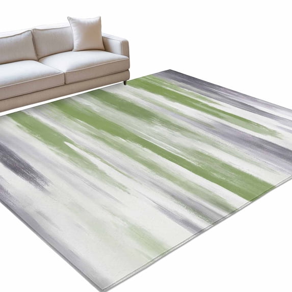 Abstract Grey Area Rugs 3x5ft Green Mottled Gradient Texture Farmhouse ...