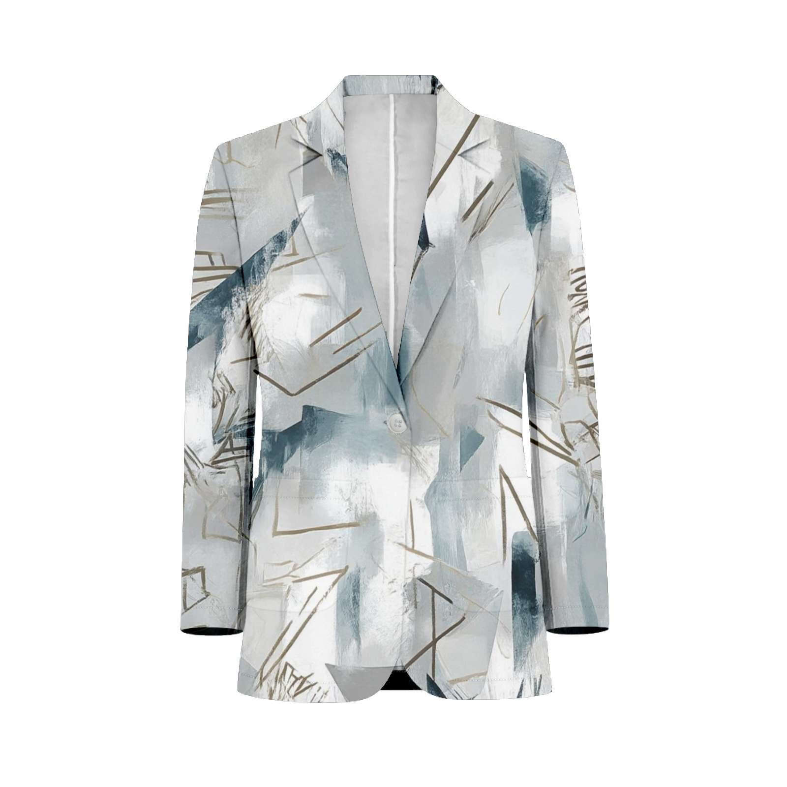 Abstract Grey Blue Artwork Men Blazers Slim Clothing Summer Jacket Man ...