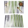 Abstract Grey Cotton Linen Placemats Set of 6, Green Mottled Gradient ...