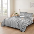 Abstract Grey Forest Landscape 3 Pieces Quilt Set,1 Quilt with 2 Shams ...