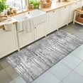 Abstract Grey Forest Landscape Rectangle Rug 2'x6' Summer Botanical ...