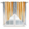 Abstract Grey Swag Curtain Valance for Window 2 Panels Orange Mottled ...