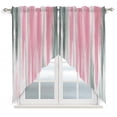 Abstract Grey Swag Curtain Valance for Window 2 Panels Pink Mottled ...