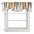 Abstract Grey Tie Up Valance Curtains Brown Mottled Gradient Texture ...