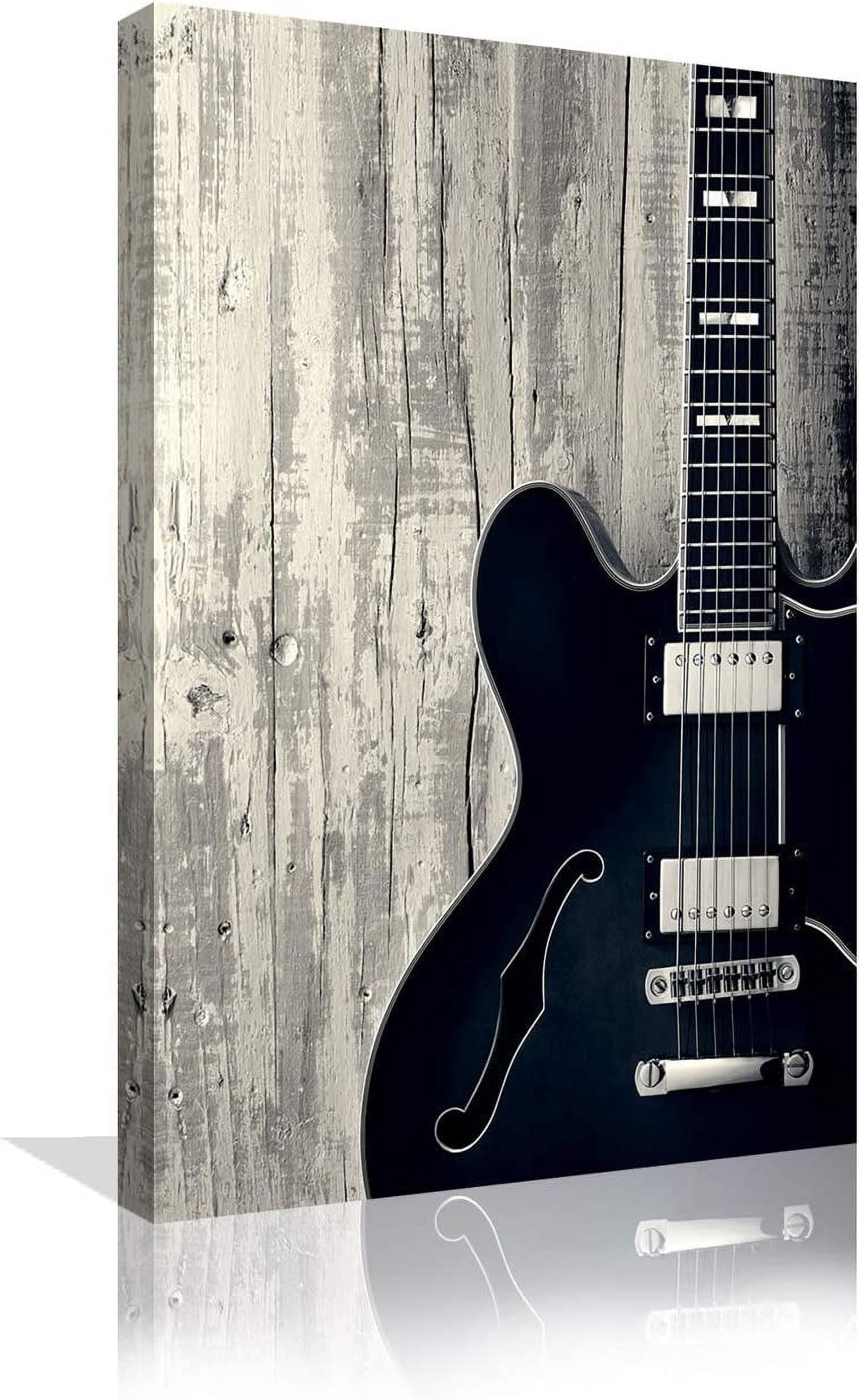 Abstract Guitar Trees Arranged in a Shape of a Guitar on a Starry Sky ...