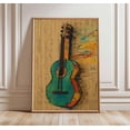 Abstract Guitar Wall Art Print Colorful Music Poster Modern ...