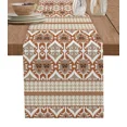 Abstract Hand-Painted Line Pattern Table Runner Kitchen Dining Table r ...