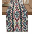 Abstract Hand-Painted Line Pattern Table Runner Kitchen Dining Table r ...