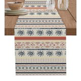 Abstract Hand-Painted Line Pattern Table Runner Kitchen Dining Table r ...