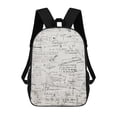 Abstract Handwritten Notes Backpack 17 Inch Laptop Bag Large Capacity ...