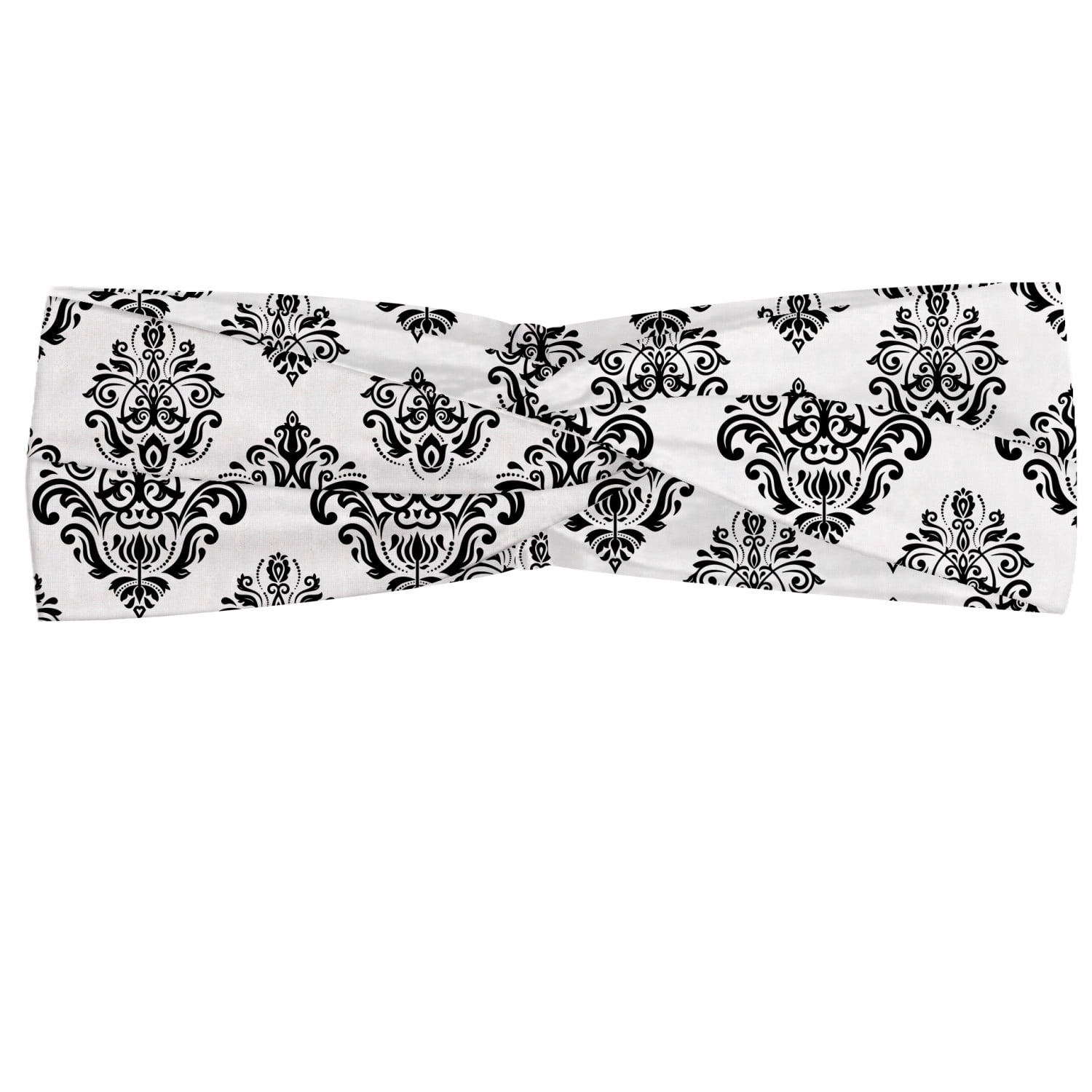 Abstract Headband, Arabesque Style Damask Style Oriental Motifs Pattern ...