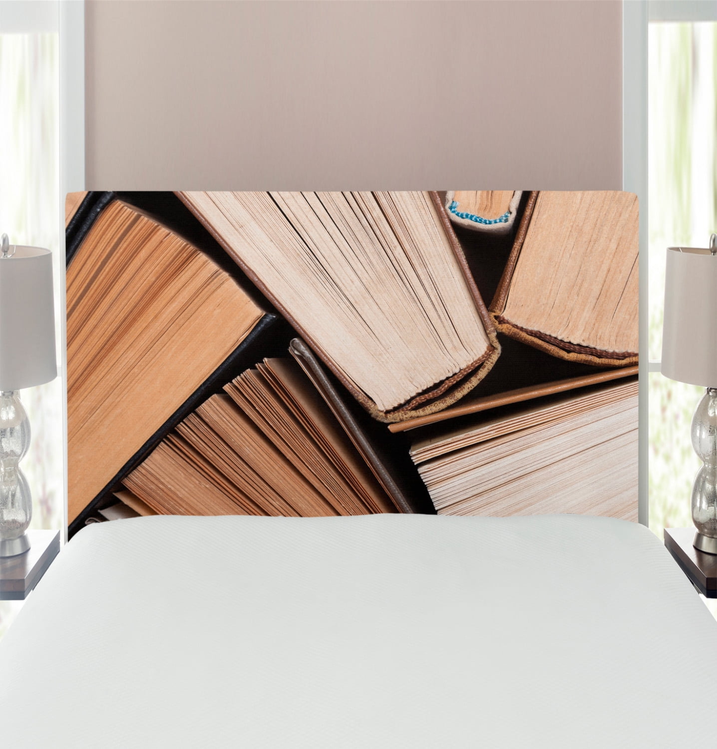 Abstract Headboard, Pile of Old Books Research Reading Library ...