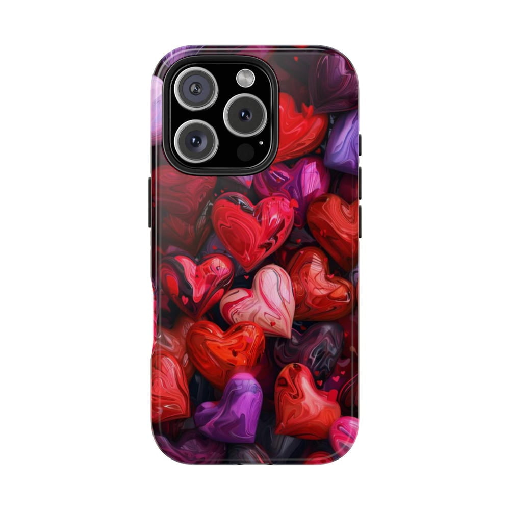 Abstract Heart Print Modern Minimal Phone Case Compatible with iPhone ...