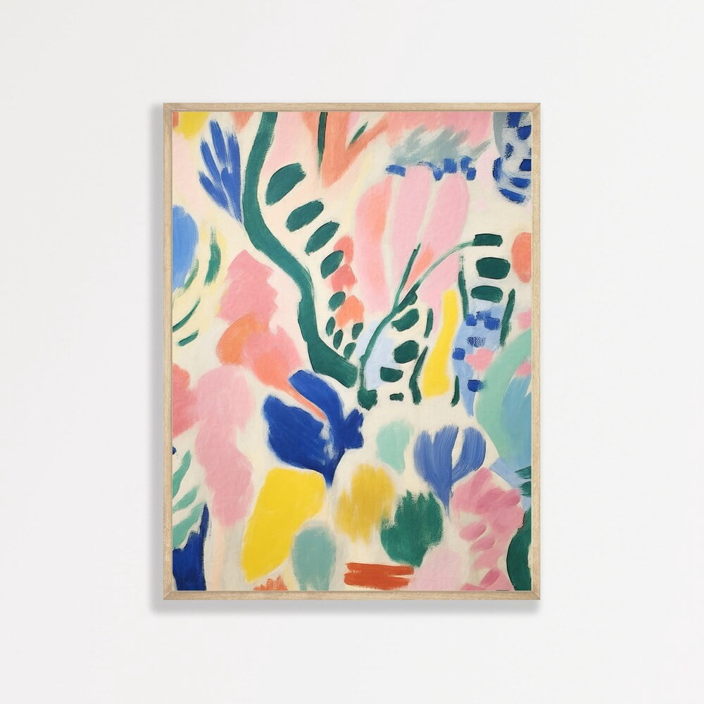 Abstract Henri Matisse Style Print Trendy Minimalist Wall Art Room ...