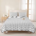 Abstract Herringbone Pattern 3 Pieces Quilt Set,1 Quilt with 2 Shams ...