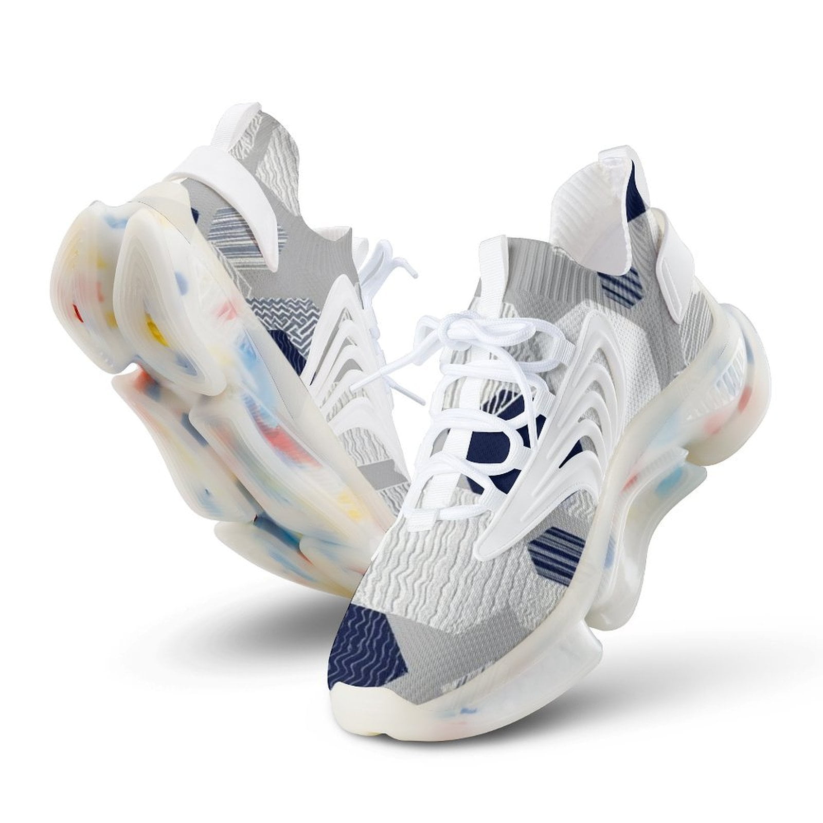 Abstract Hexagon Pattern Design Walking Shoes for Men Woman Lightweight ...