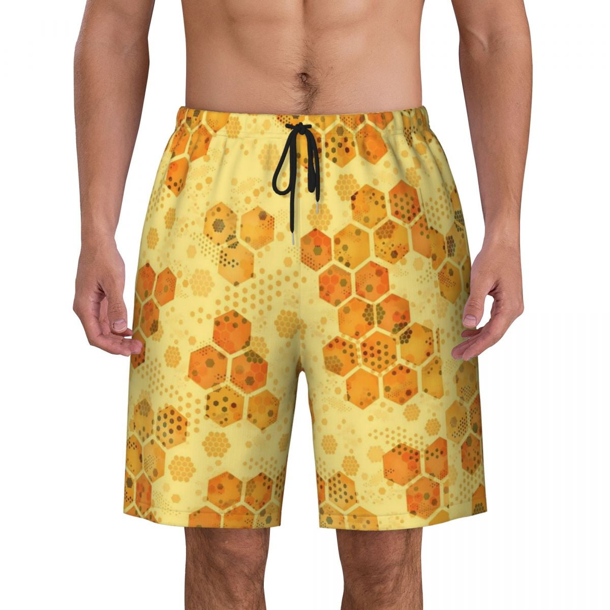 Abstract Hives Board Shorts Summer Campfire Print Hawaii Beach Short ...