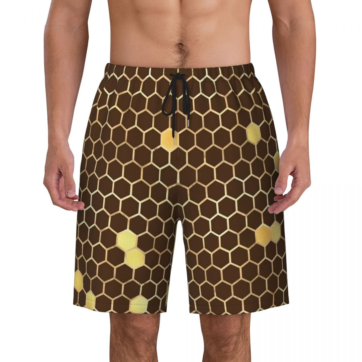 Abstract Hives Board Shorts Summer Campfire Print Hawaii Beach Short ...